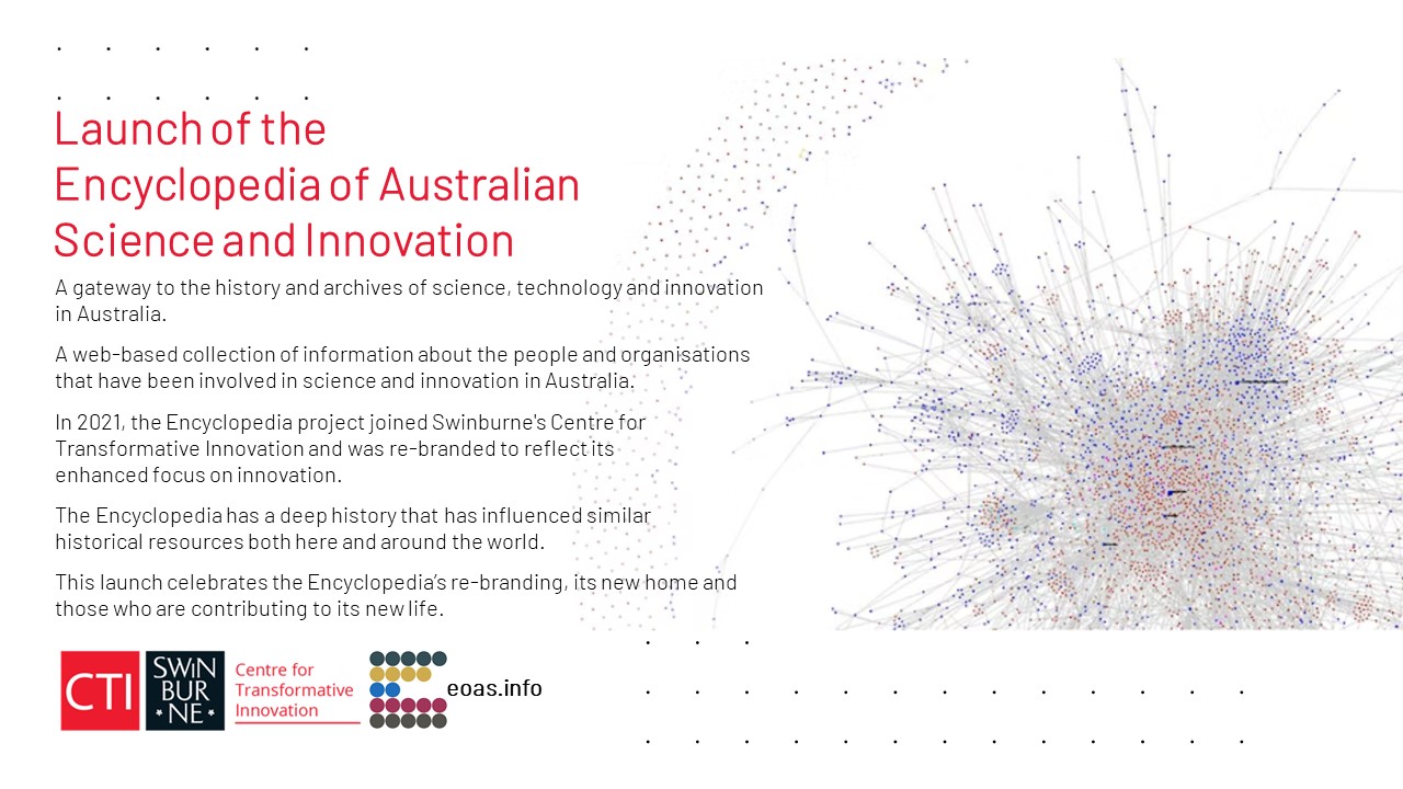 Launch 2022 - Encyclopedia of Australian Science and Innovation